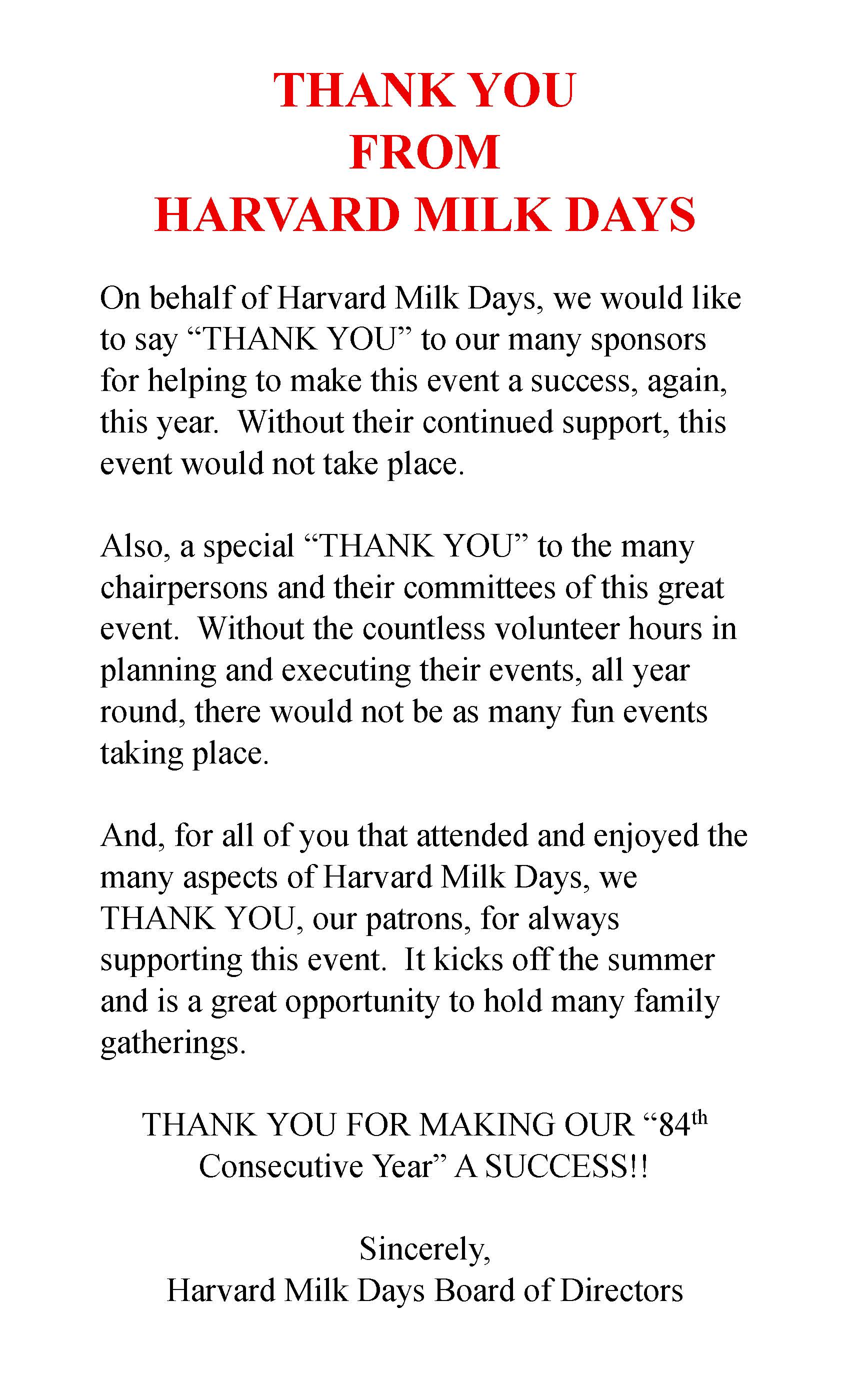 Welcome to Harvard Milk Days™ – The longest ongoing Hometown festival ...